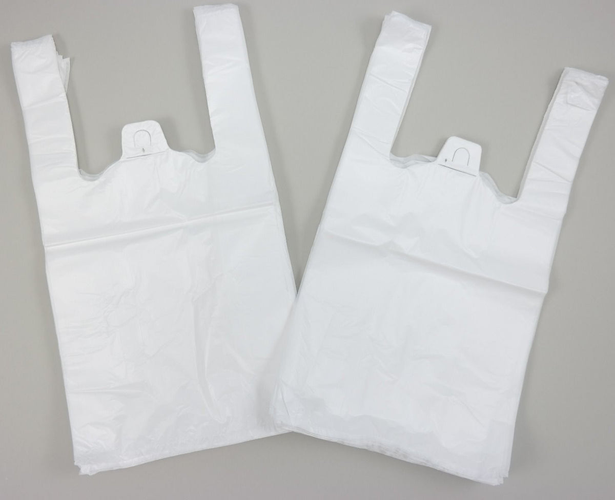 Source Direct - White Unprinted HDPE T-Shirt Bags - 1/10 BBL 8"X4"X15" – Source Direct Inc