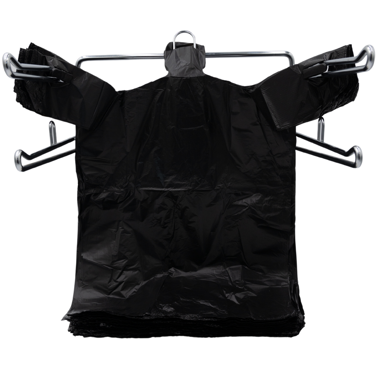 Source Direct - Easy Open - Black Unprinted HDPE T-Shirt Bags - 1/6 BB ...